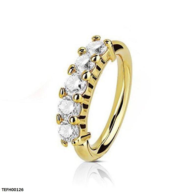 TEFH00126 CSH Round Stone Ear cuff Single - TEFH – TJ Wholesale