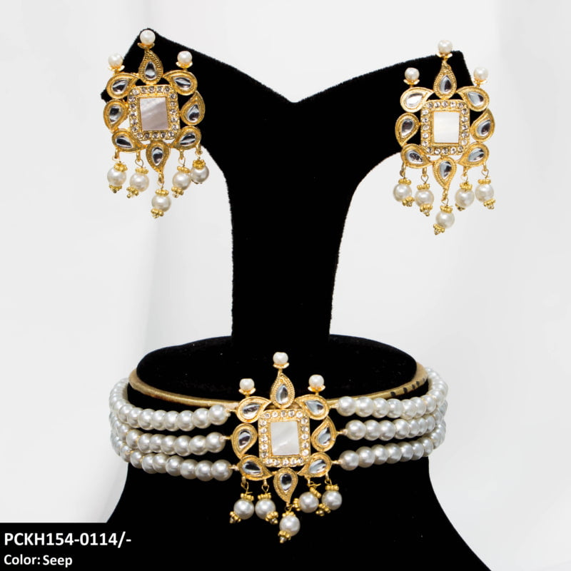 PCKH154 SDQ Chorsi/Saru Pearl Chokar Set - PCKH – TJ Wholesale