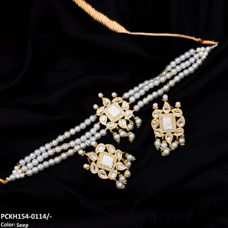 PCKH154 SDQ Chorsi/Saru Pearl Chokar Set - PCKH – TJ Wholesale